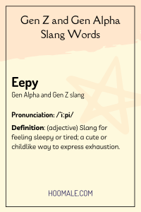 What does Eepy mean? Slang Dictionary - Gen Alpha World